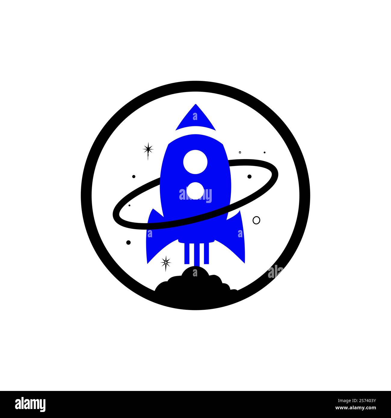 Rocket planet vector logo design template. Rocket and universe logo ...