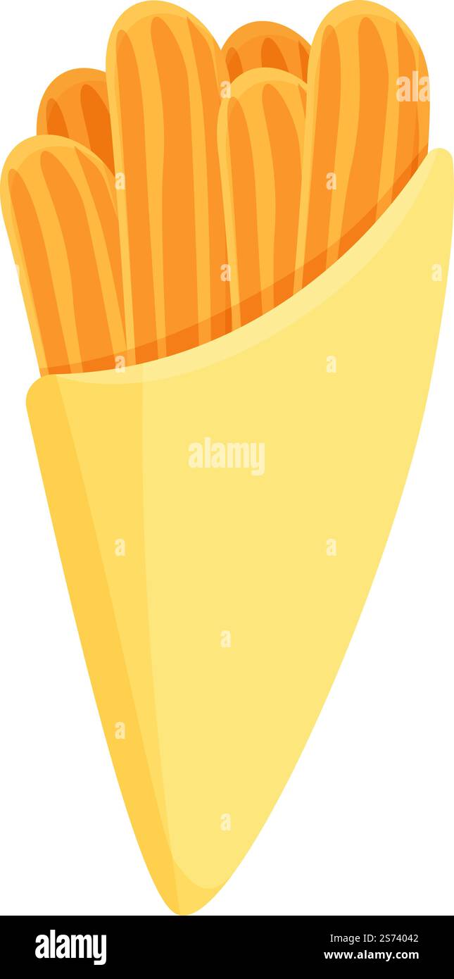 Caramel churro icon cartoon vector. Pastry food. Mexican cake. Caramel ...