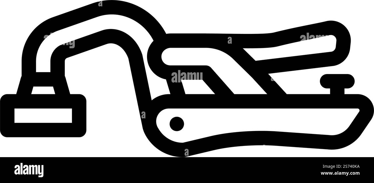 bench clamp line icon vector. bench clamp sign. isolated contour symbol ...