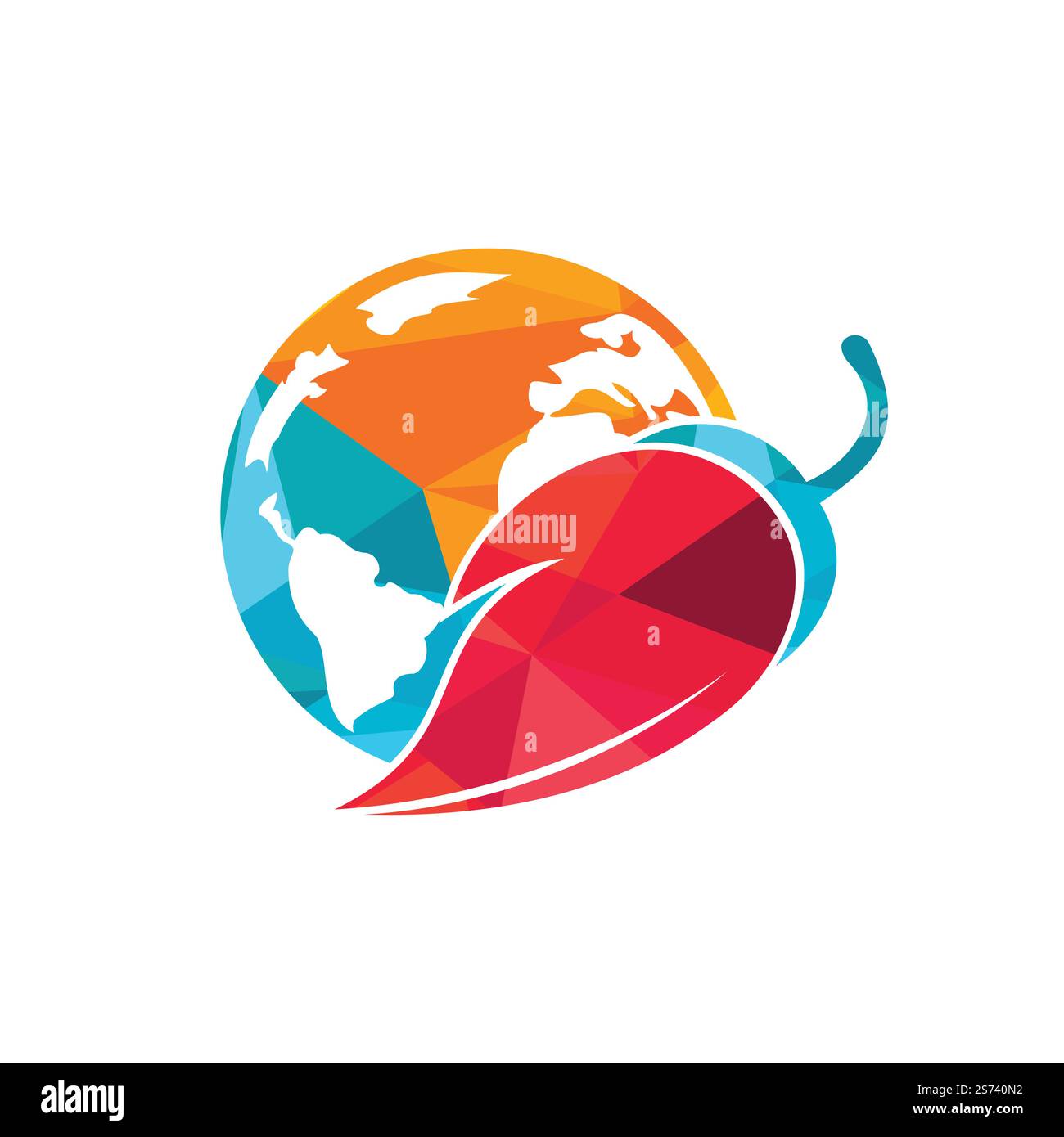 Spice world vector logo design. Chili and globe icon vector logo design ...