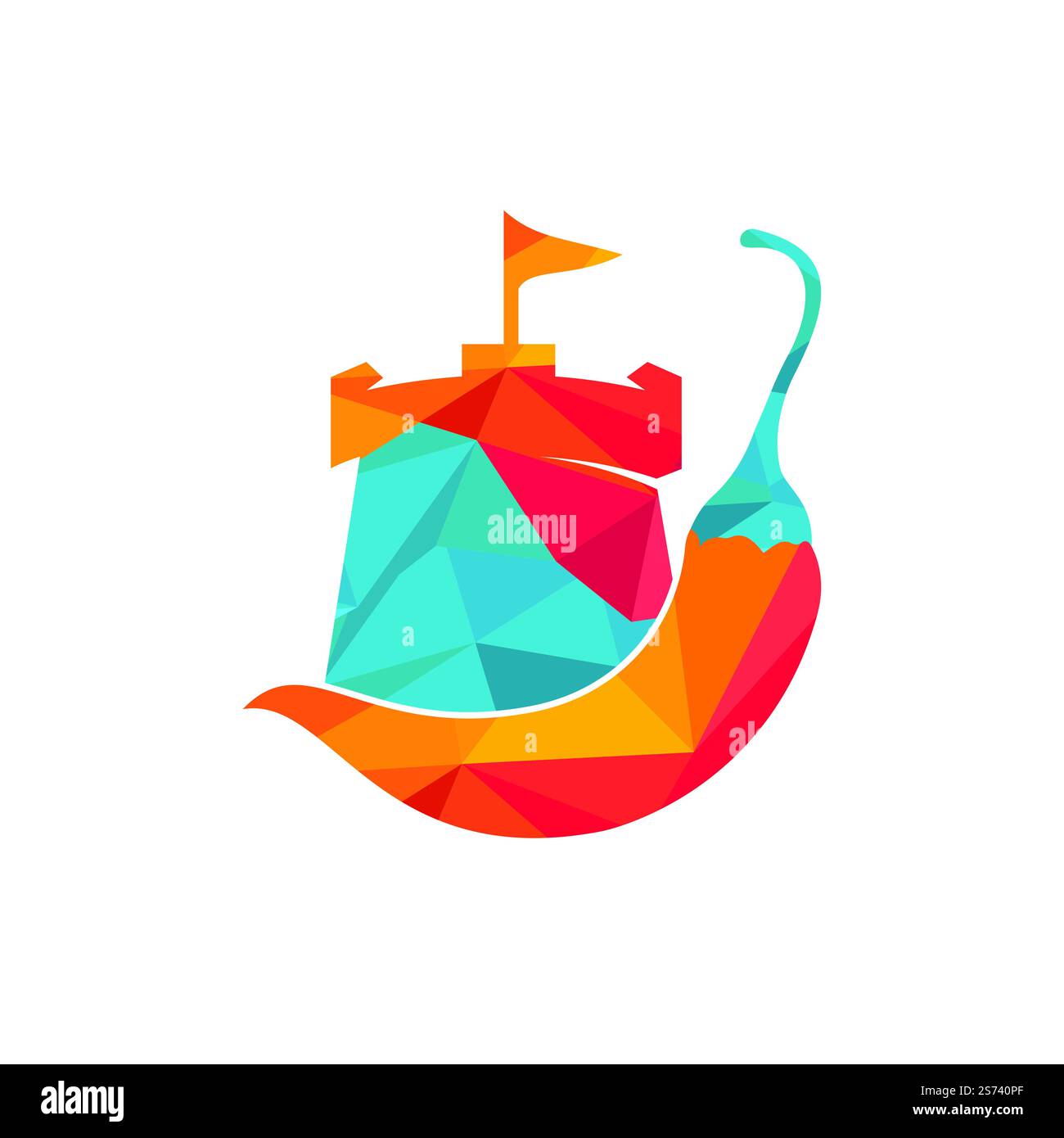 Strong chili vector logo design concept. Chili with fort icon logo ...