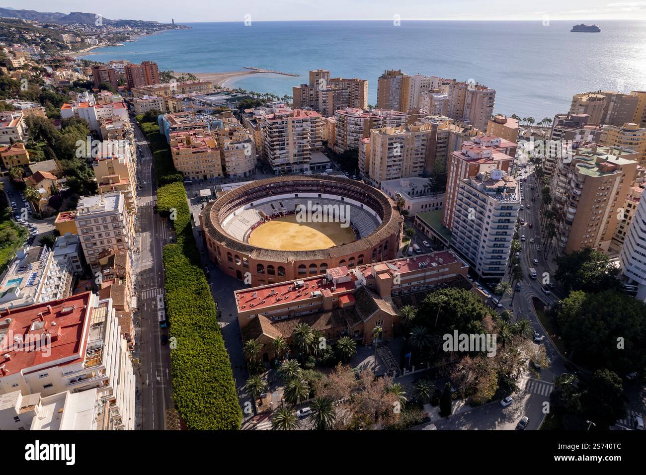 Spanish Bullring Malagueta Plaza de Toros arena incapsulated in ...