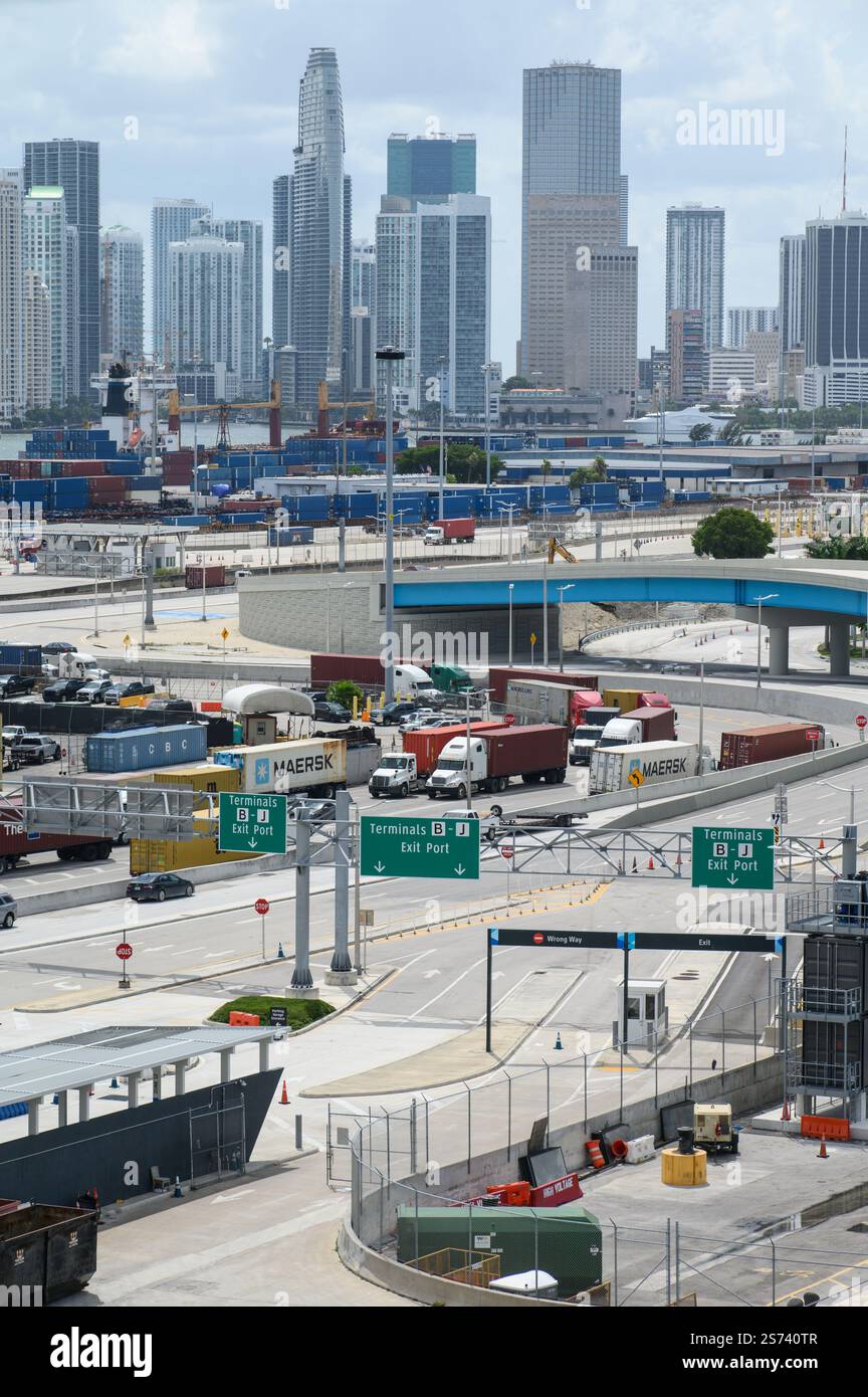 The Port of Miami Stock Photo - Alamy