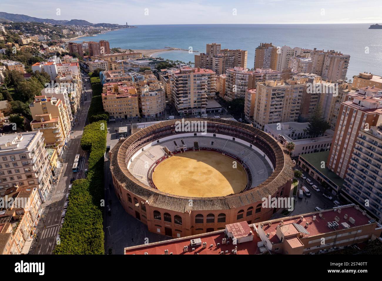 Spanish Bullring Malagueta Plaza de Toros arena incapsulated in ...