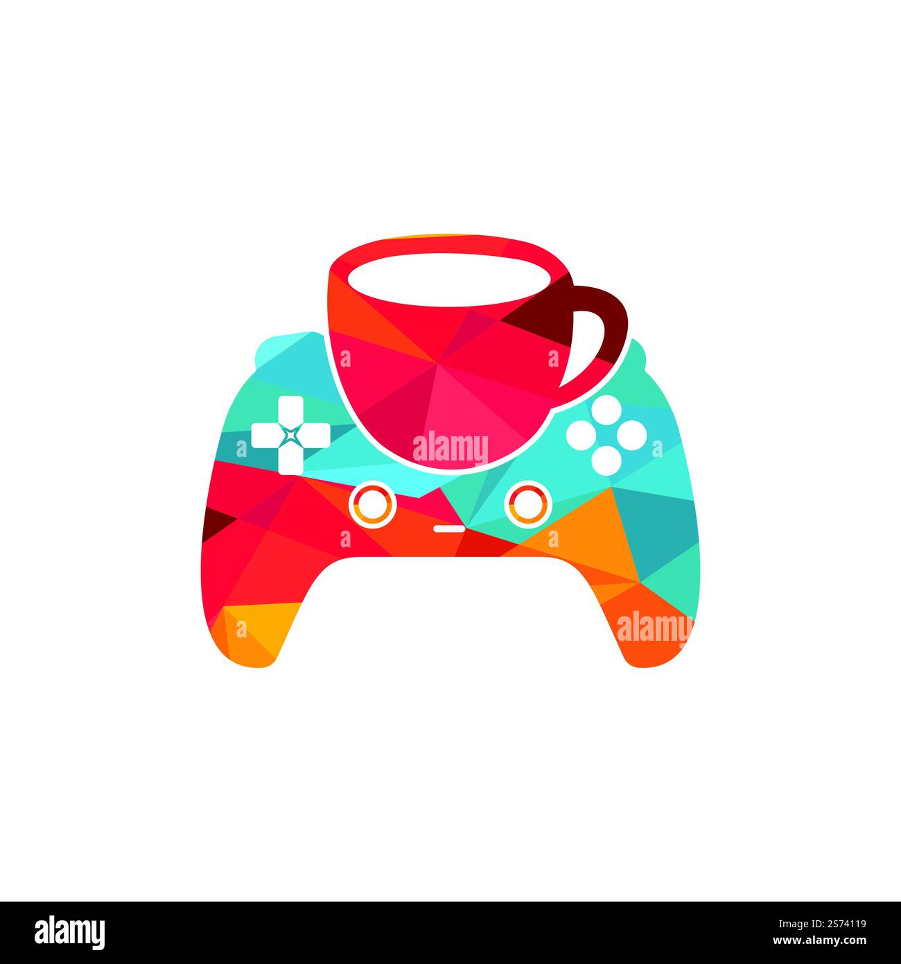 Gamer cafe vector logo design template Stock Vector Image & Art - Alamy