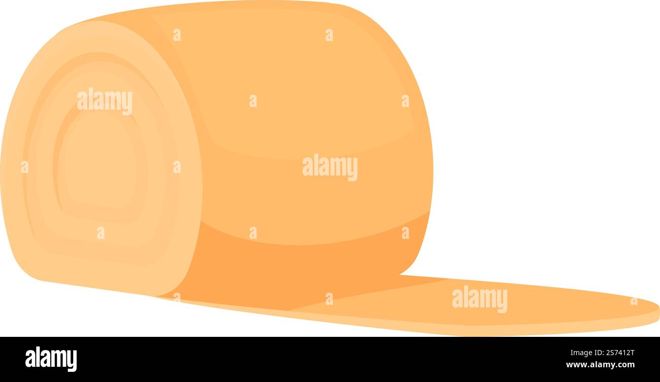 Pad roll icon cartoon vector. Clean wool. Ear medicine. Pad roll icon ...