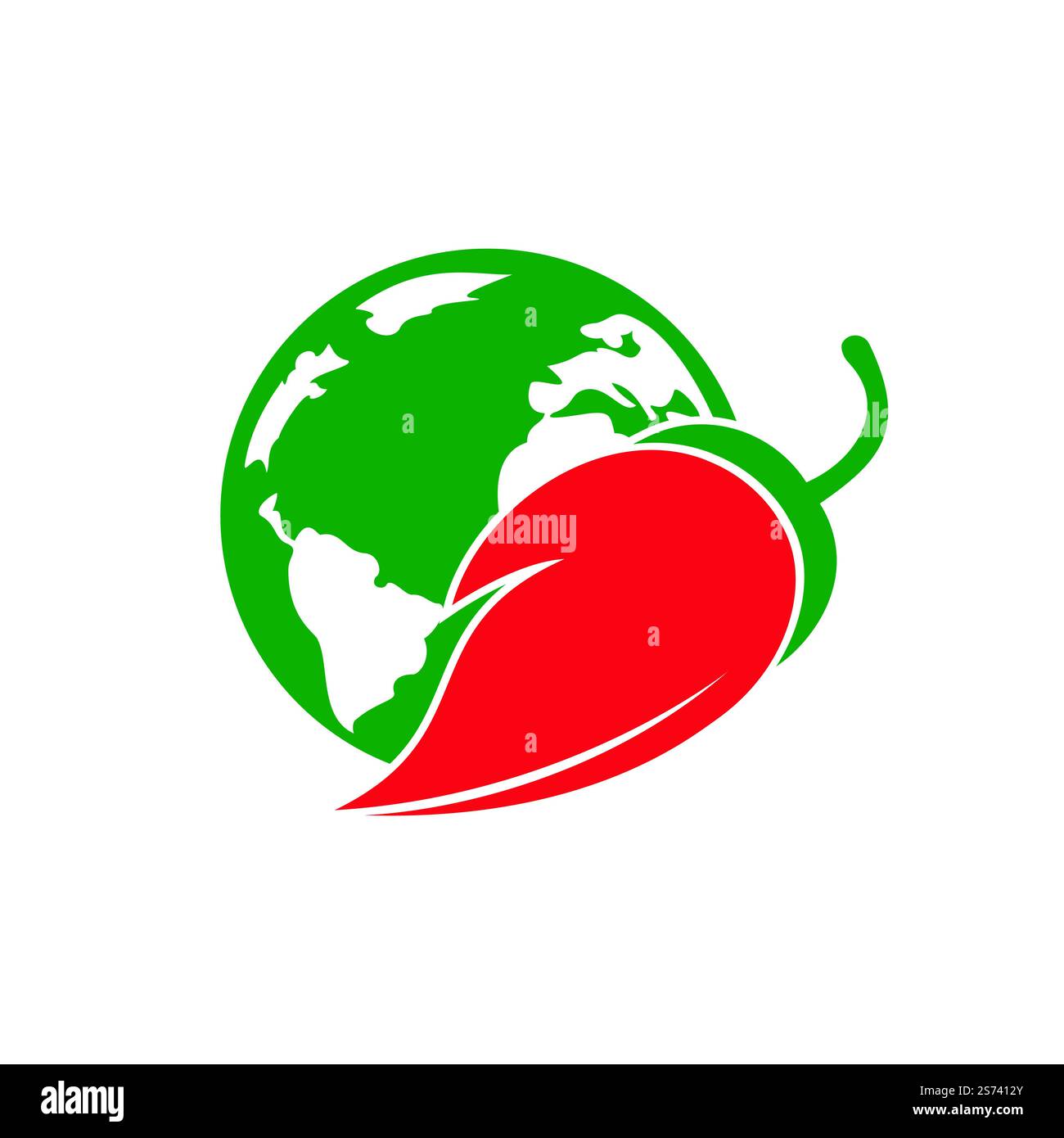 Spice world vector logo design. Chili and globe icon vector logo design ...