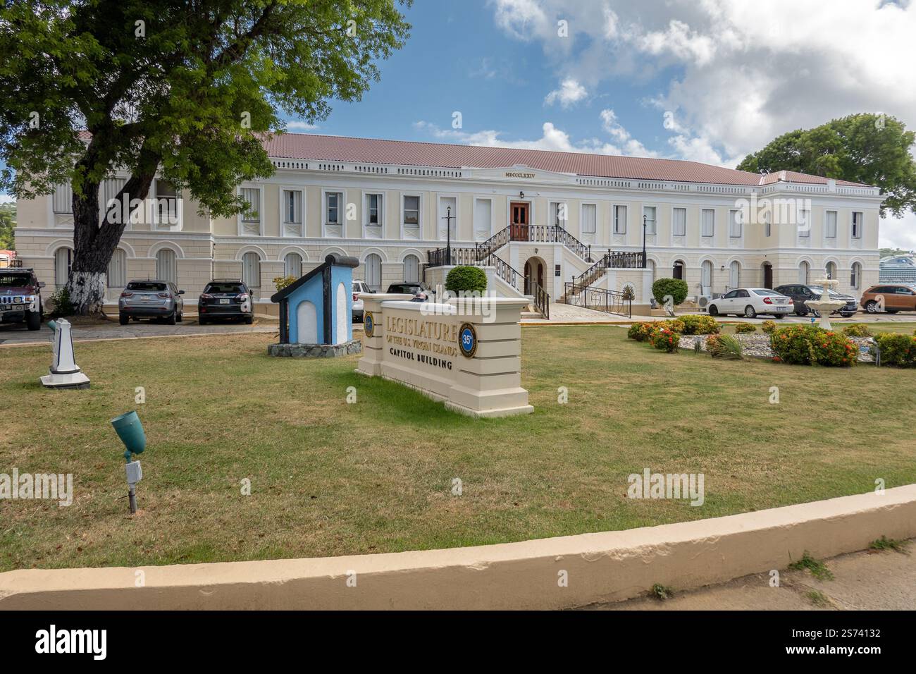 U.S. Virgin Islands Legislature Capitol Building in Charlotte Amalie ...
