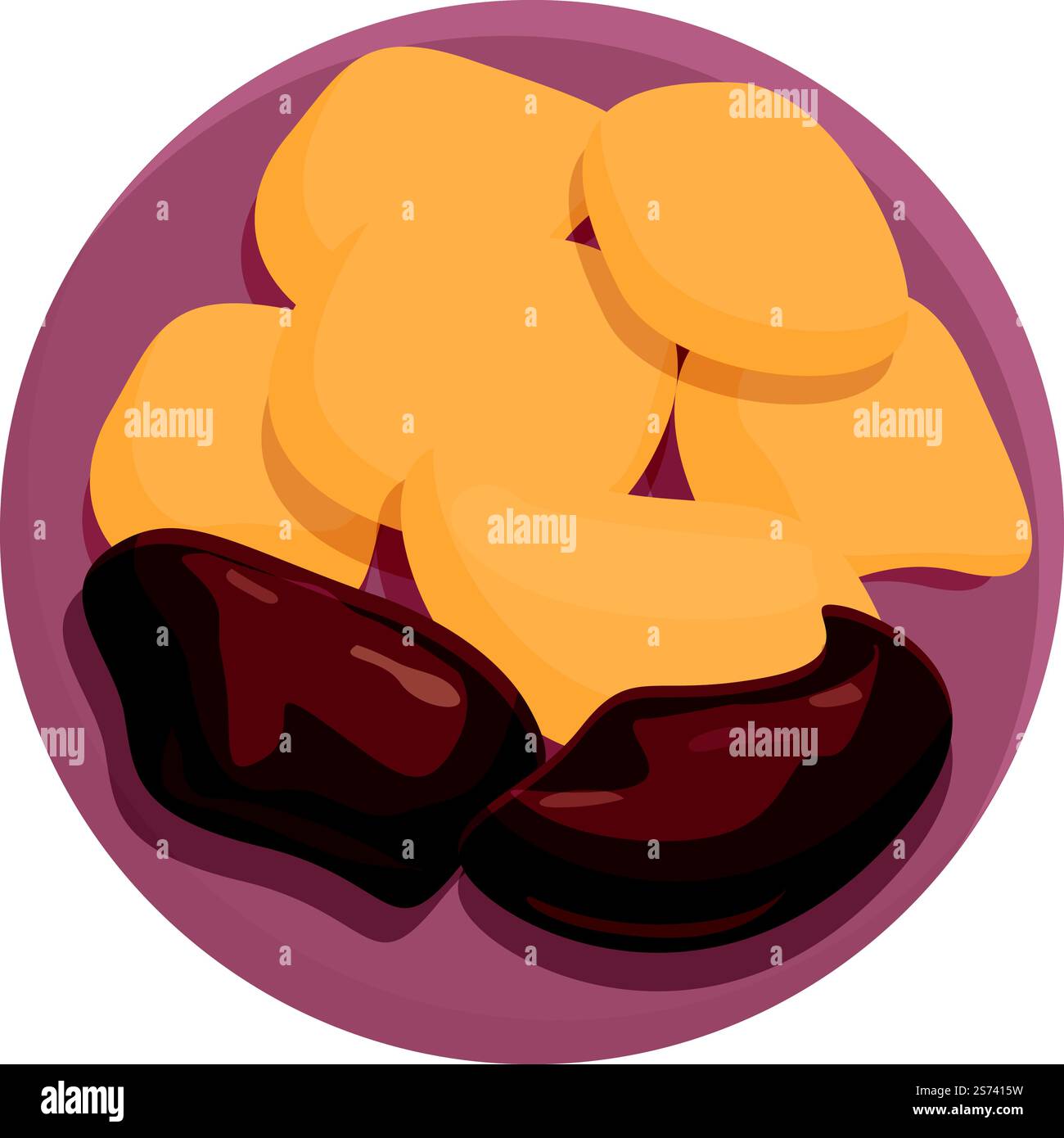 Potato meal icon cartoon vector. Portugal food. Fried cod. Potato meal ...