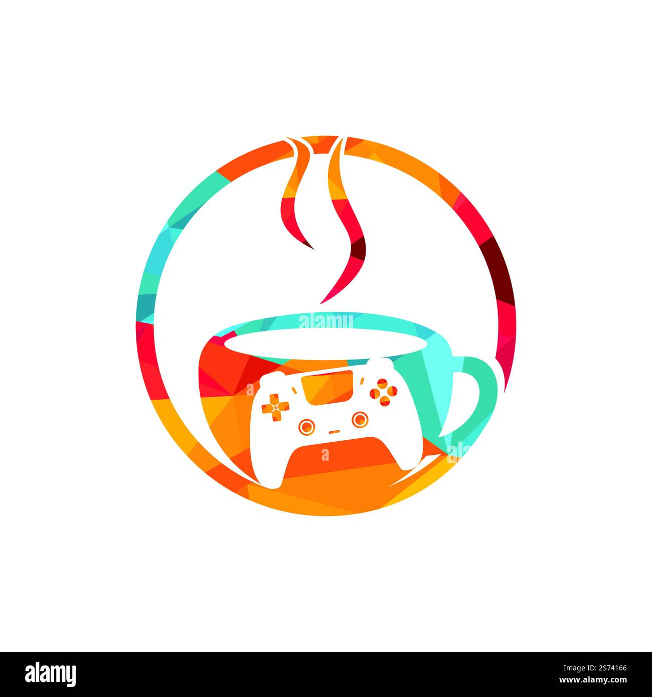 Gamer cafe vector logo design template Stock Vector Image & Art - Alamy