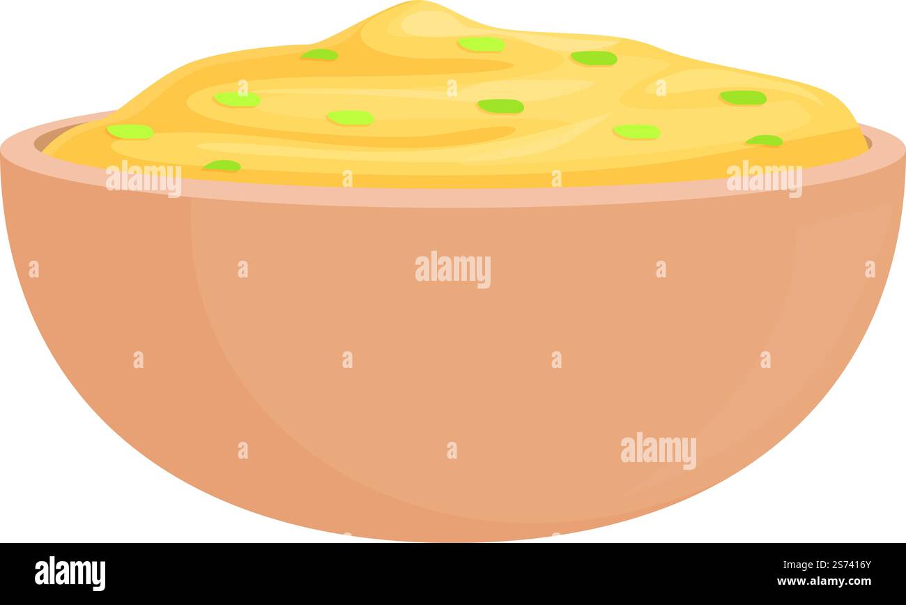 Bean hummus icon cartoon vector. Paste food. Cuisine spread. Bean ...