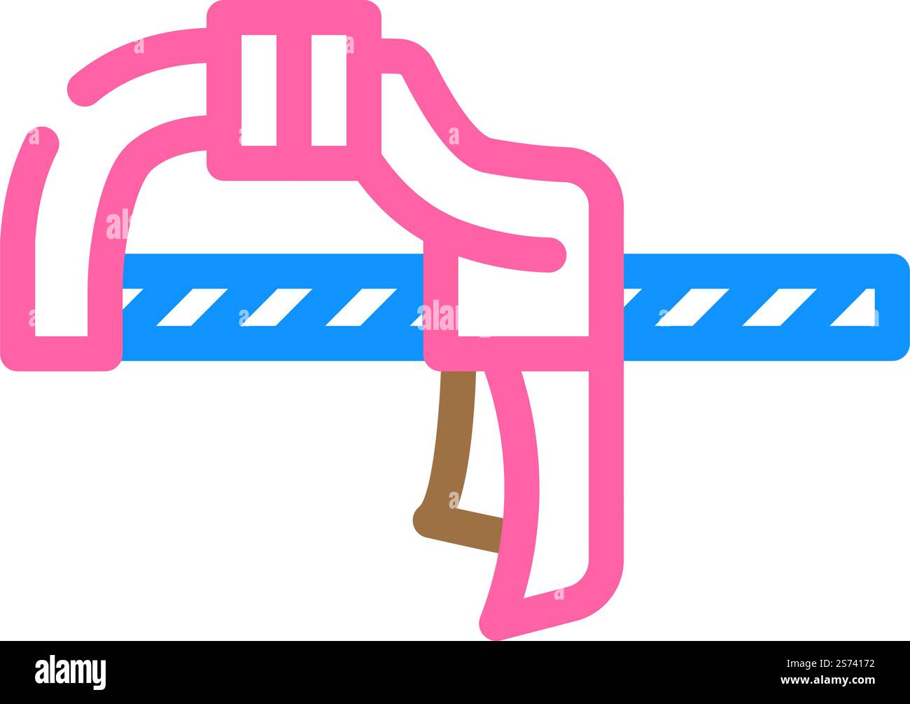 quick grip clamp color icon vector. quick grip clamp sign. isolated ...