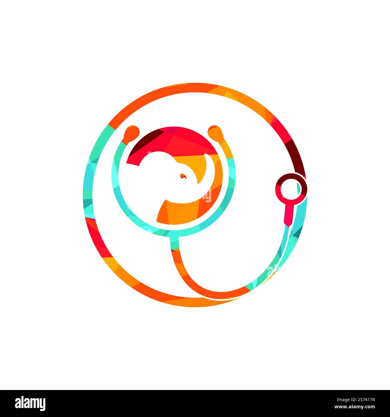 Elephant health and clinic vector logo design template Stock Vector ...
