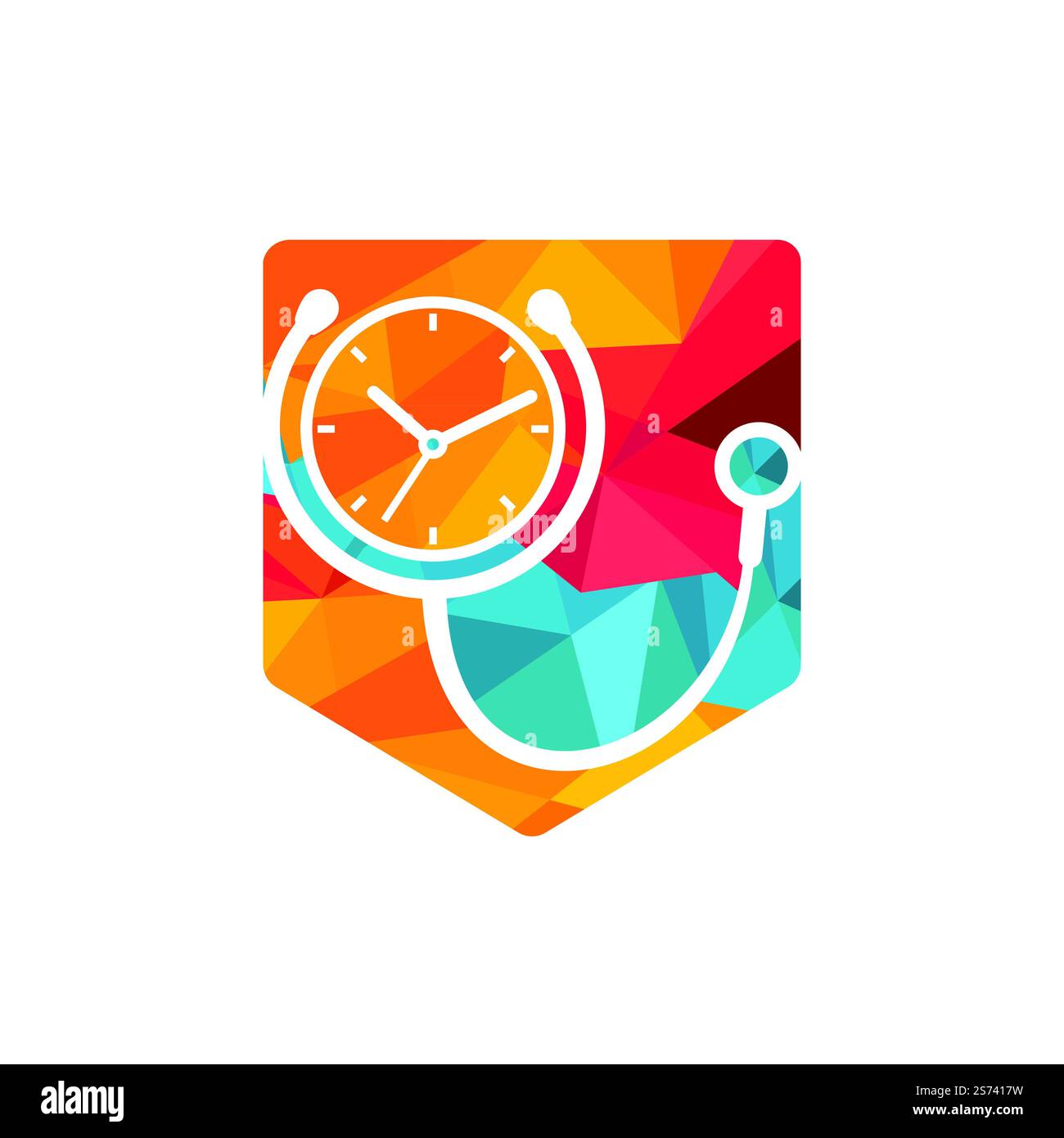 Medical time vector logo design template. Health and medical or ...