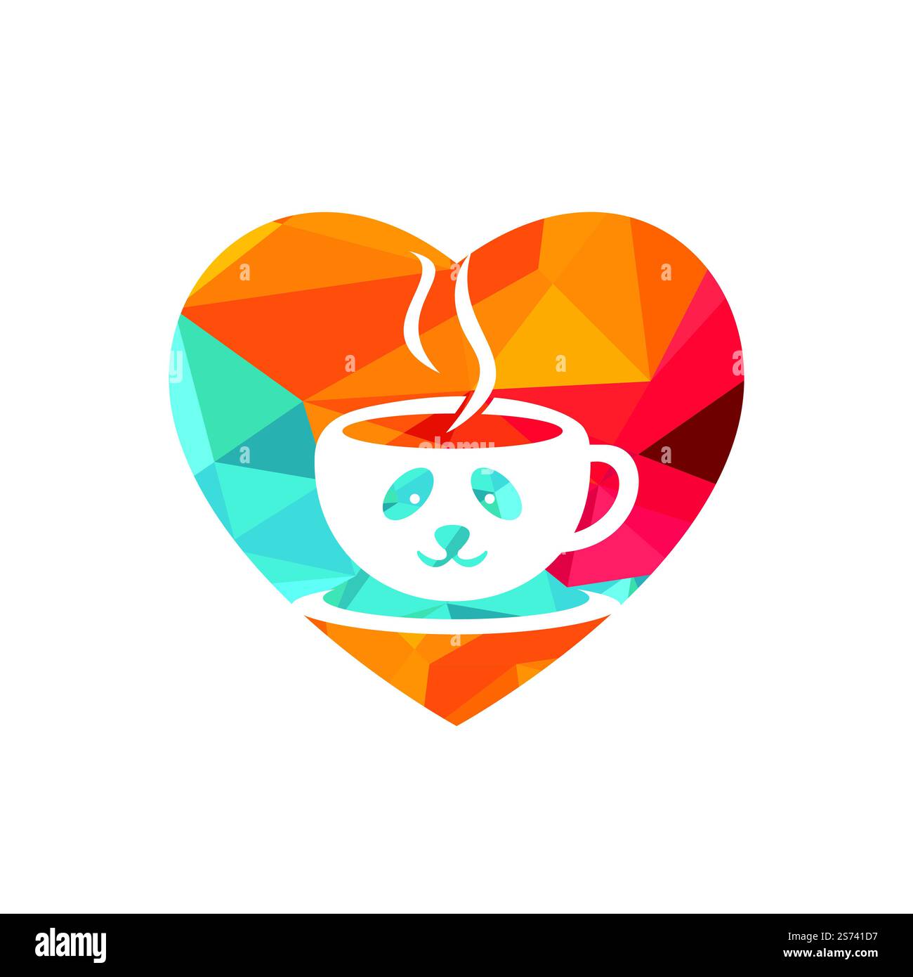 Panda coffee vector logo design template. Coffee shop or restaurant ...