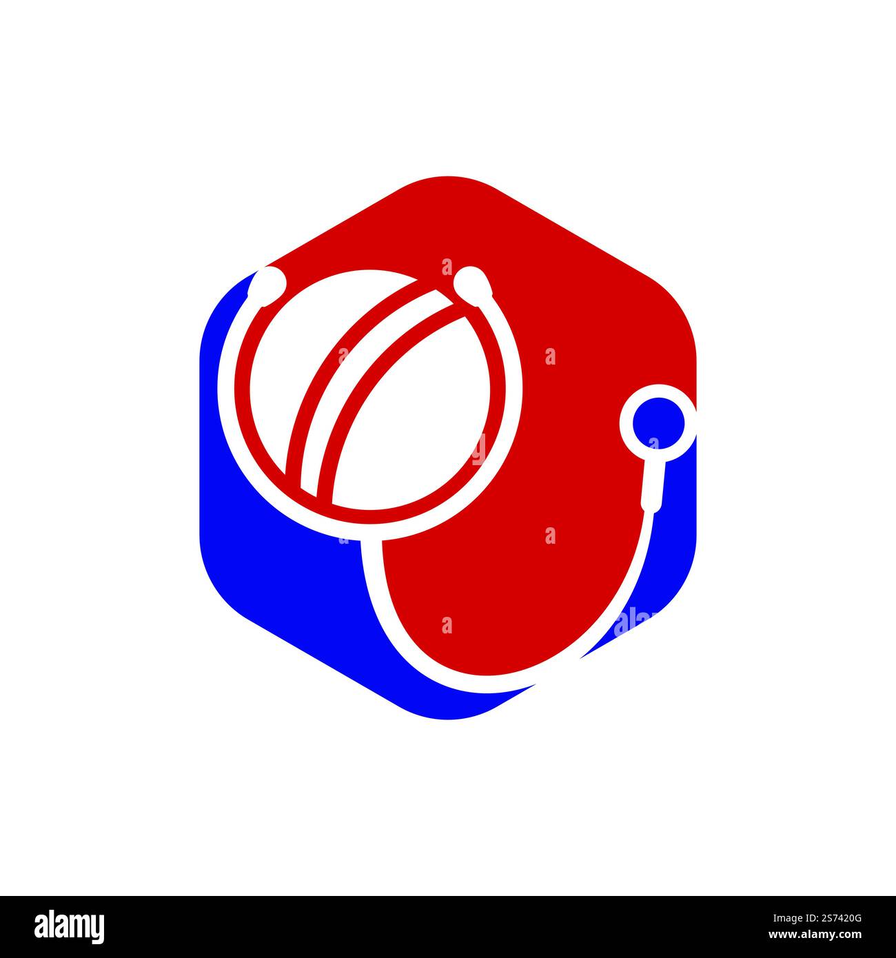 Cricket stethoscope vector logo design. Sports health and care logo ...