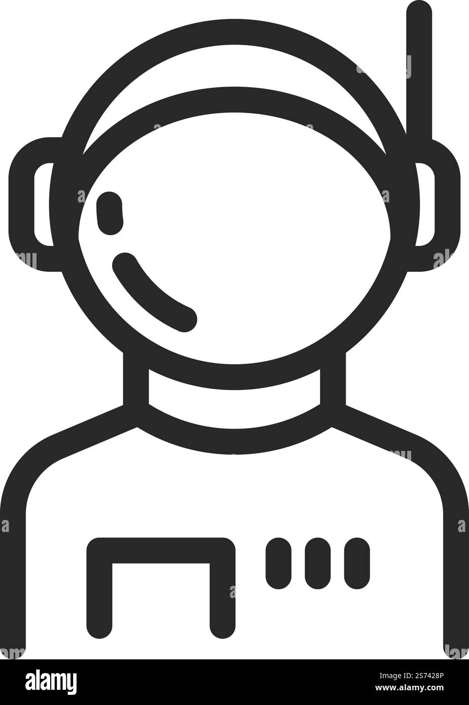 Astronaut icon. Spaceman portrait. Cosmonaut avatar isolated on white ...