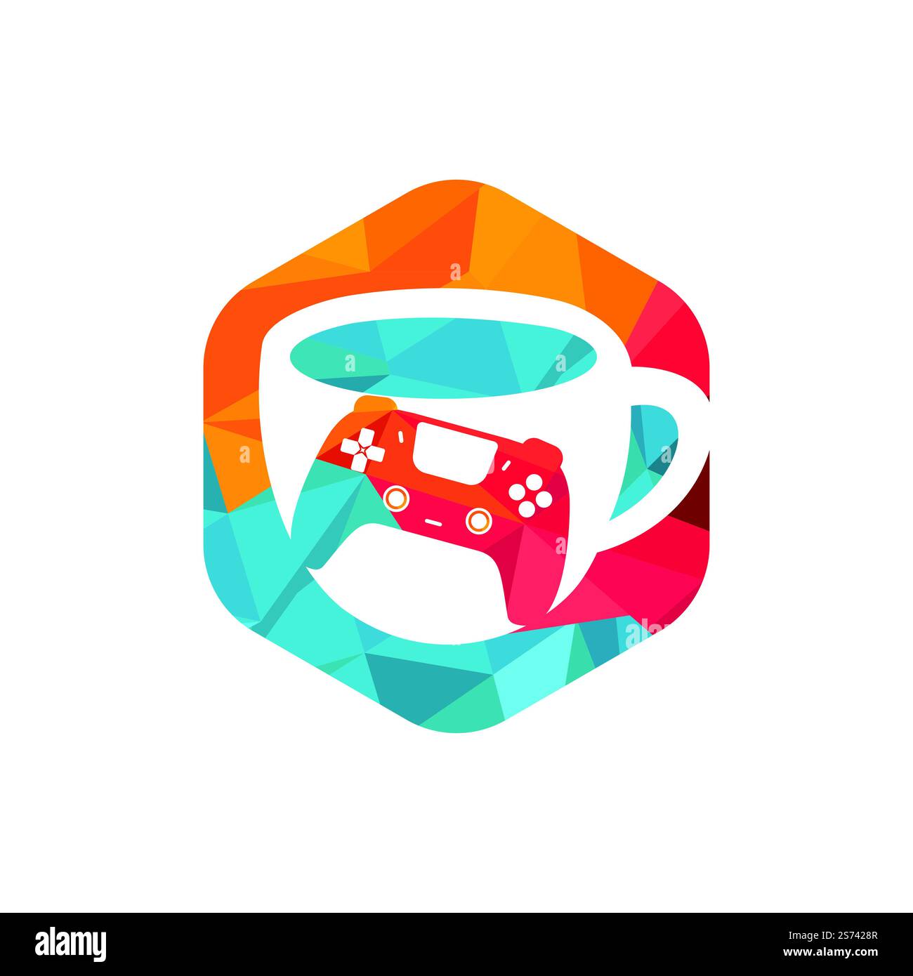 Gamer cafe vector logo design template Stock Vector Image & Art - Alamy
