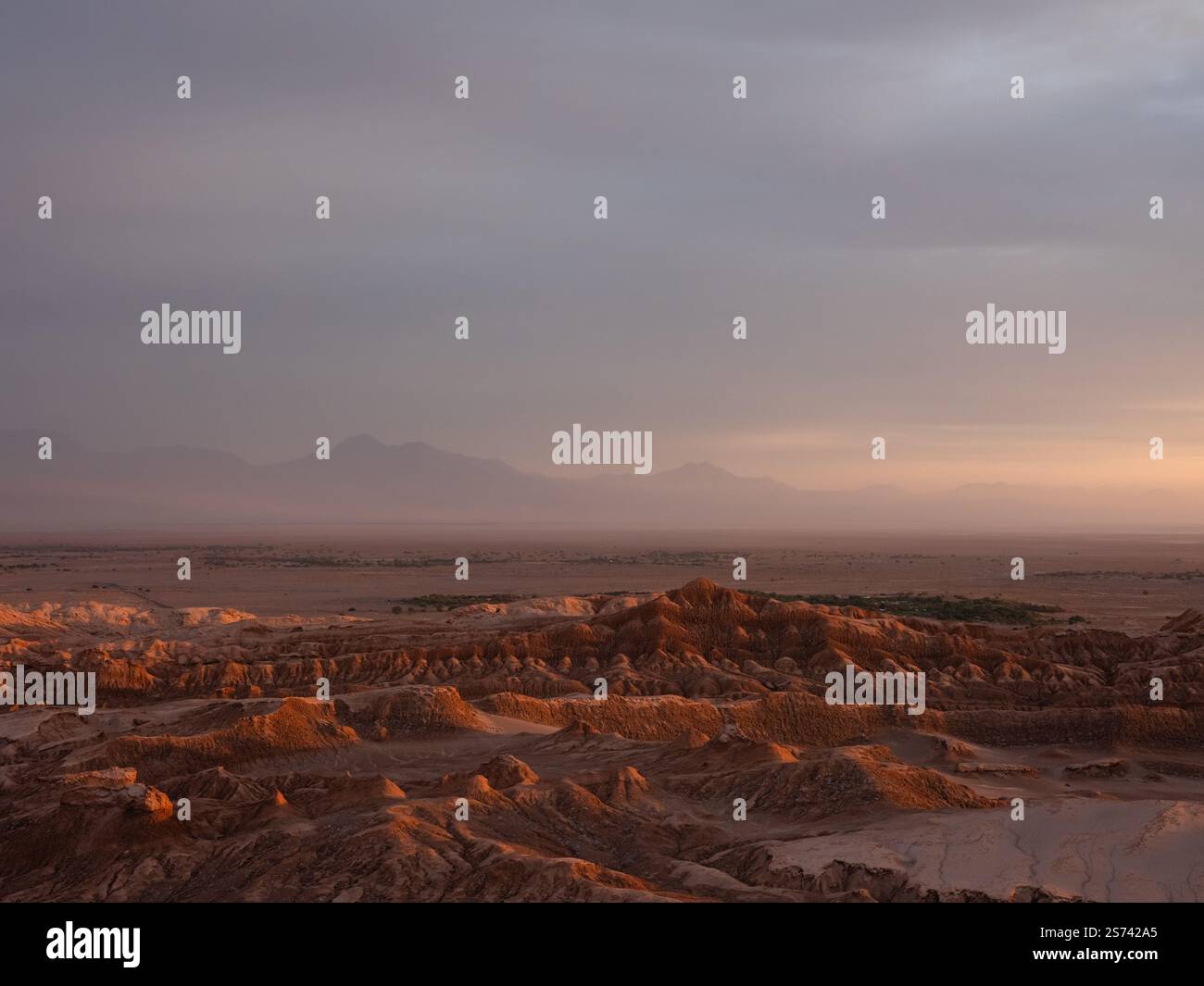 Atacama Desert, Chile. 2023. Sunset on a rare cloudy day in northern ...