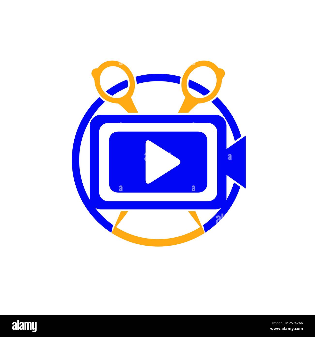 Movie film editor vector logo design. Video editing logo concept Stock ...