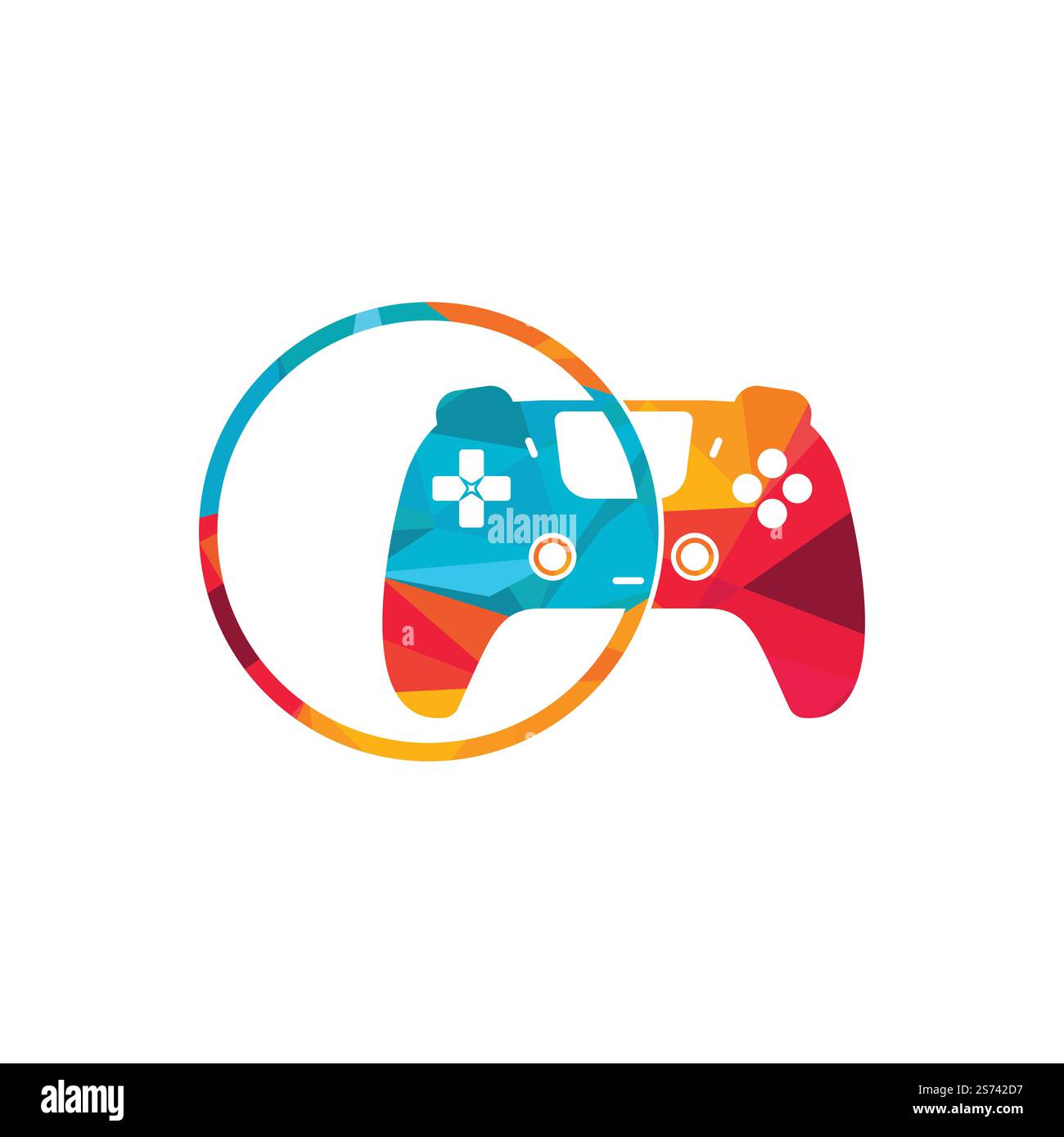 Game console vector logo design. Video games stick logo design template ...