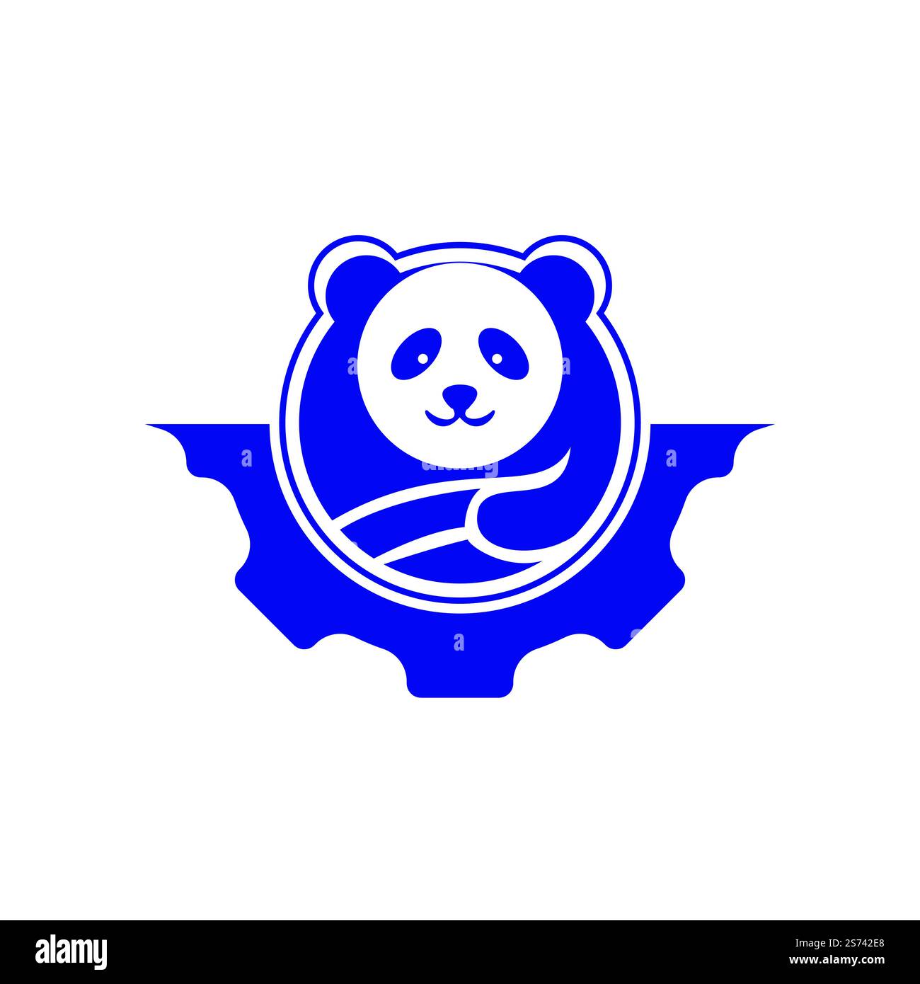 Panda gear vector logo design. Creative animal and zoo ideas concept ...