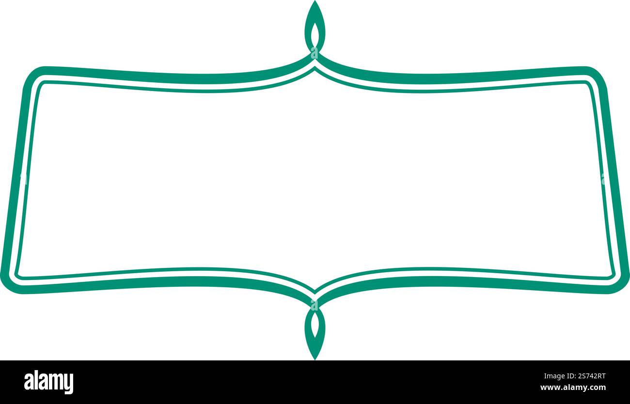 Hand drawn blank frame border. Decorative doodle tag isolated on white ...