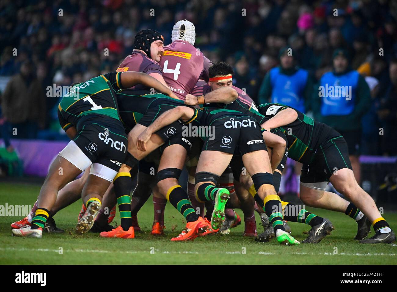 Northampton, UK. 18th Jan, 2025. During the match between Northampton ...