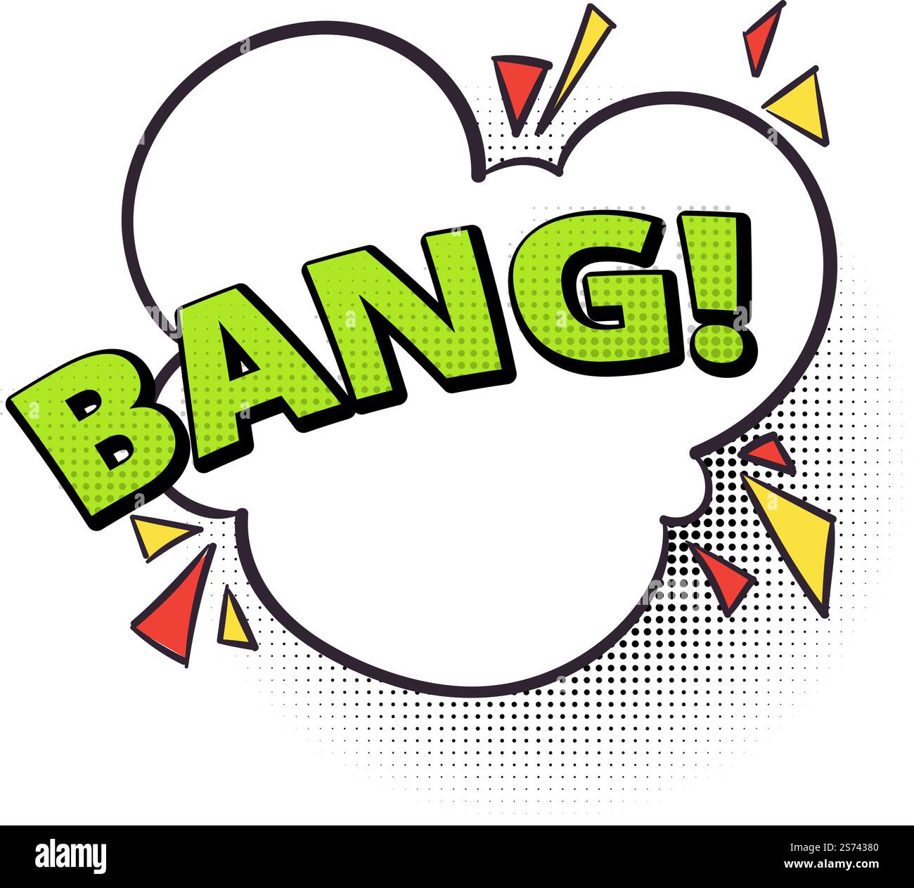 Bang. Speech cloud with explosion sound in retro comic style isolated ...