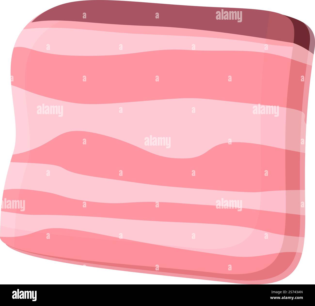 Sausage lard icon cartoon vector. Pork meat. Raw beef. Sausage lard ...