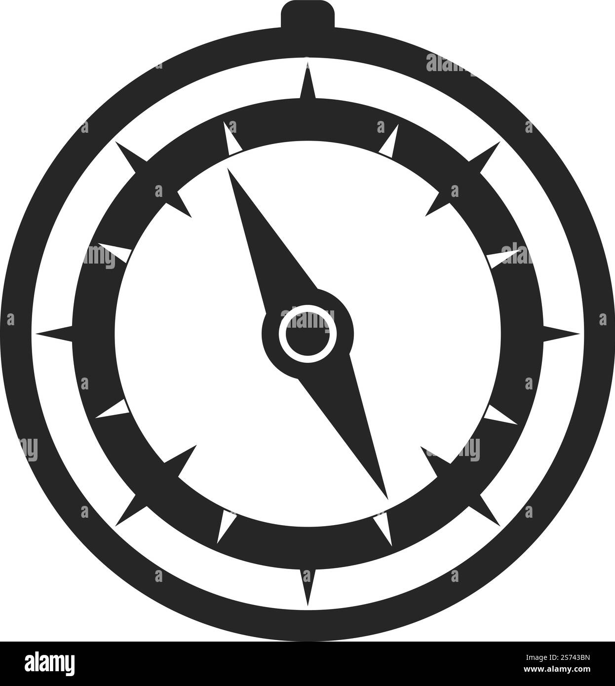 Compass icon. Navy orientation device. Tourist tool isolated on white background. Compass icon ...