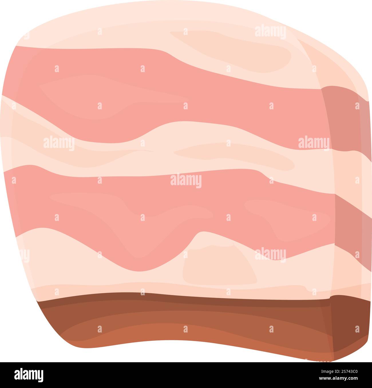 Chicken lard icon cartoon vector. Meat pork. Raw bacon. Chicken lard ...