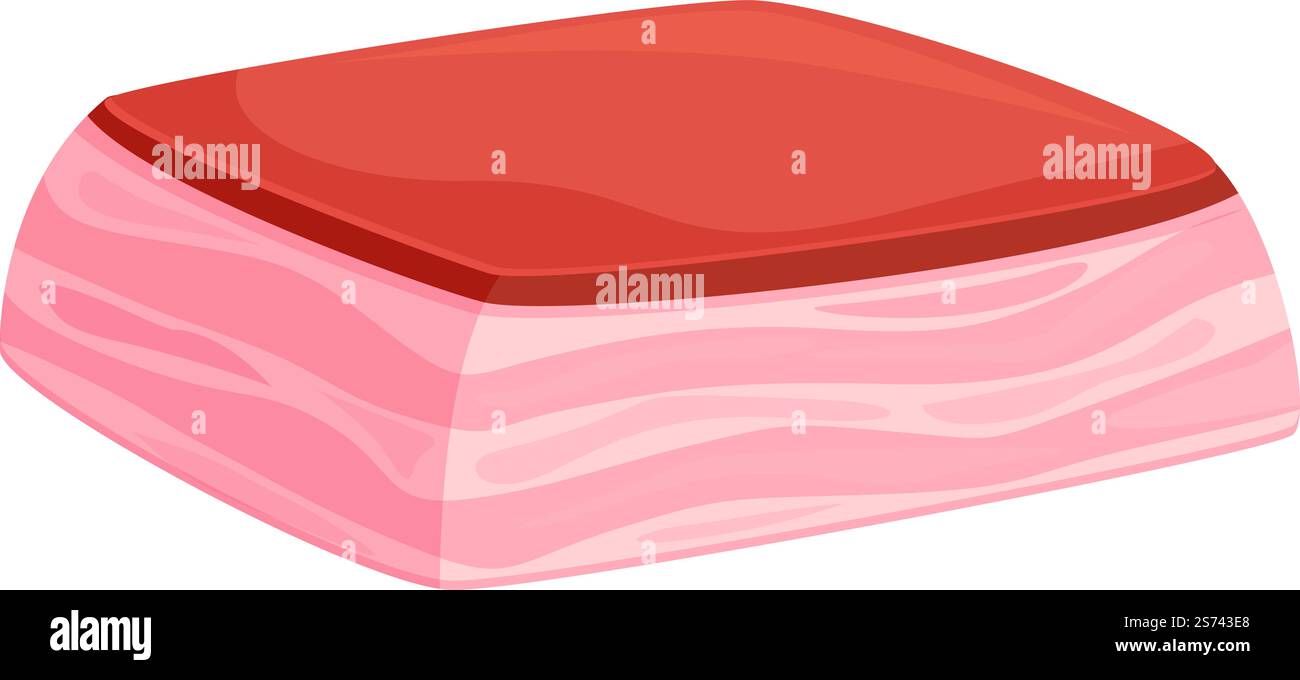 Shop pork lard icon cartoon vector. Bacon meat. Raw beef. Shop pork ...