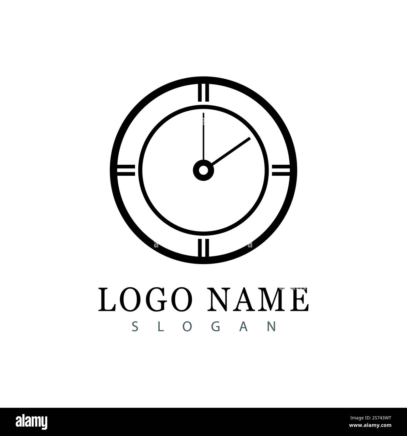 Time icon logo vector in flat design Stock Vector Image & Art - Alamy