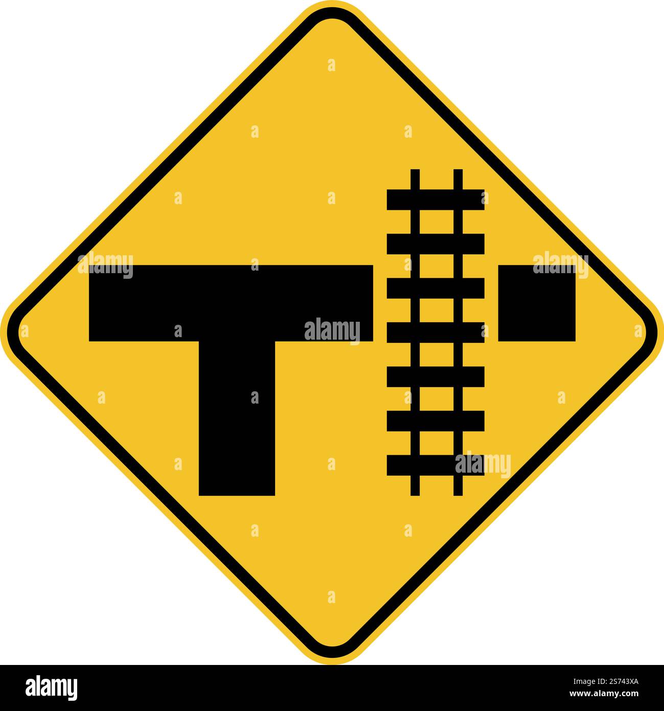 Highway Light Rail Transit Grade Crossing Right Sign Stock Vector Image ...