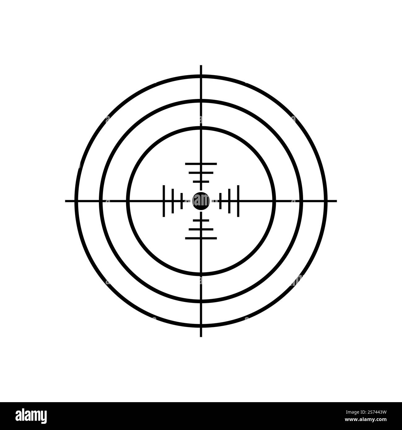 Sniper sight symbol Crosshair target logo vector Stock Vector Image ...