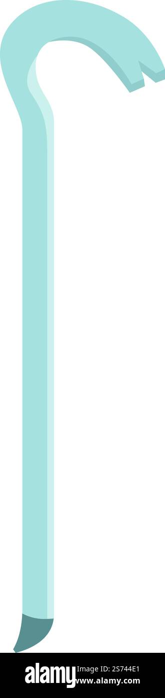 Safety crowbar icon cartoon vector. Metal work. Crime claw. Safety ...