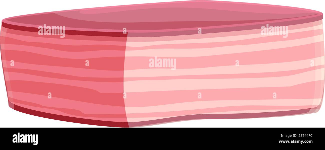 Beef lard icon cartoon vector. Pork meat. Raw bacon. Beef lard icon ...