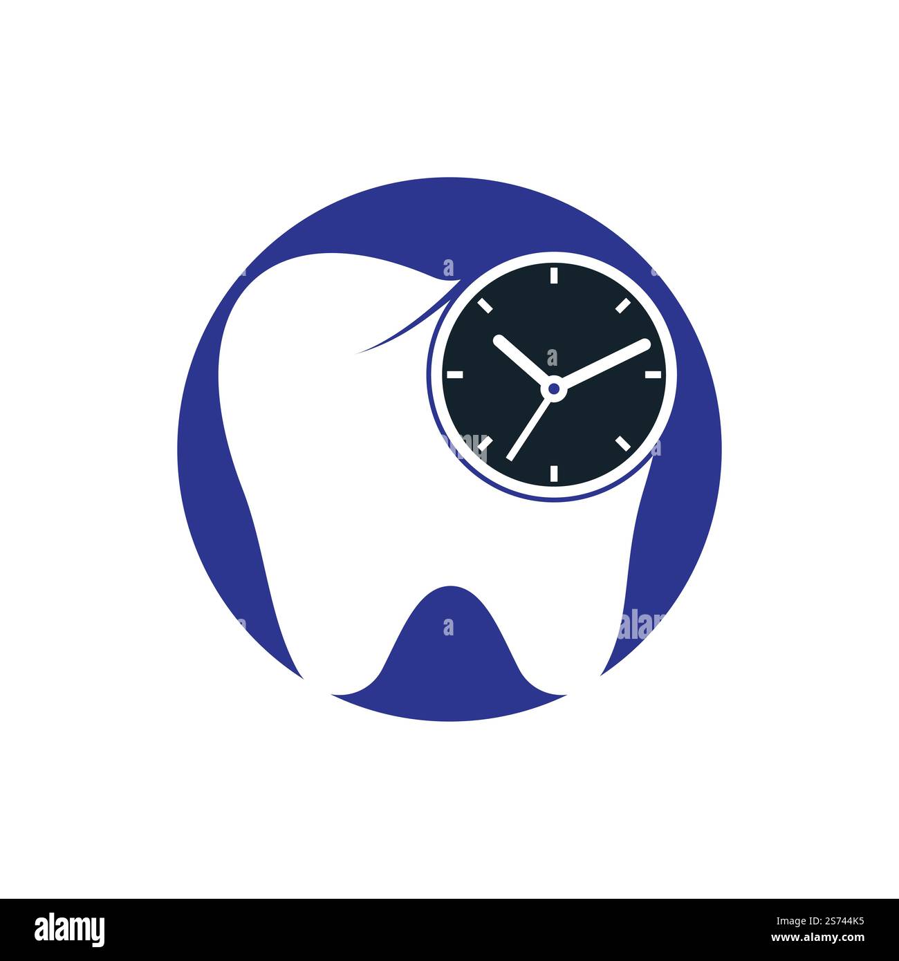 Dental time vector logo design template. Human tooth and clock icon ...