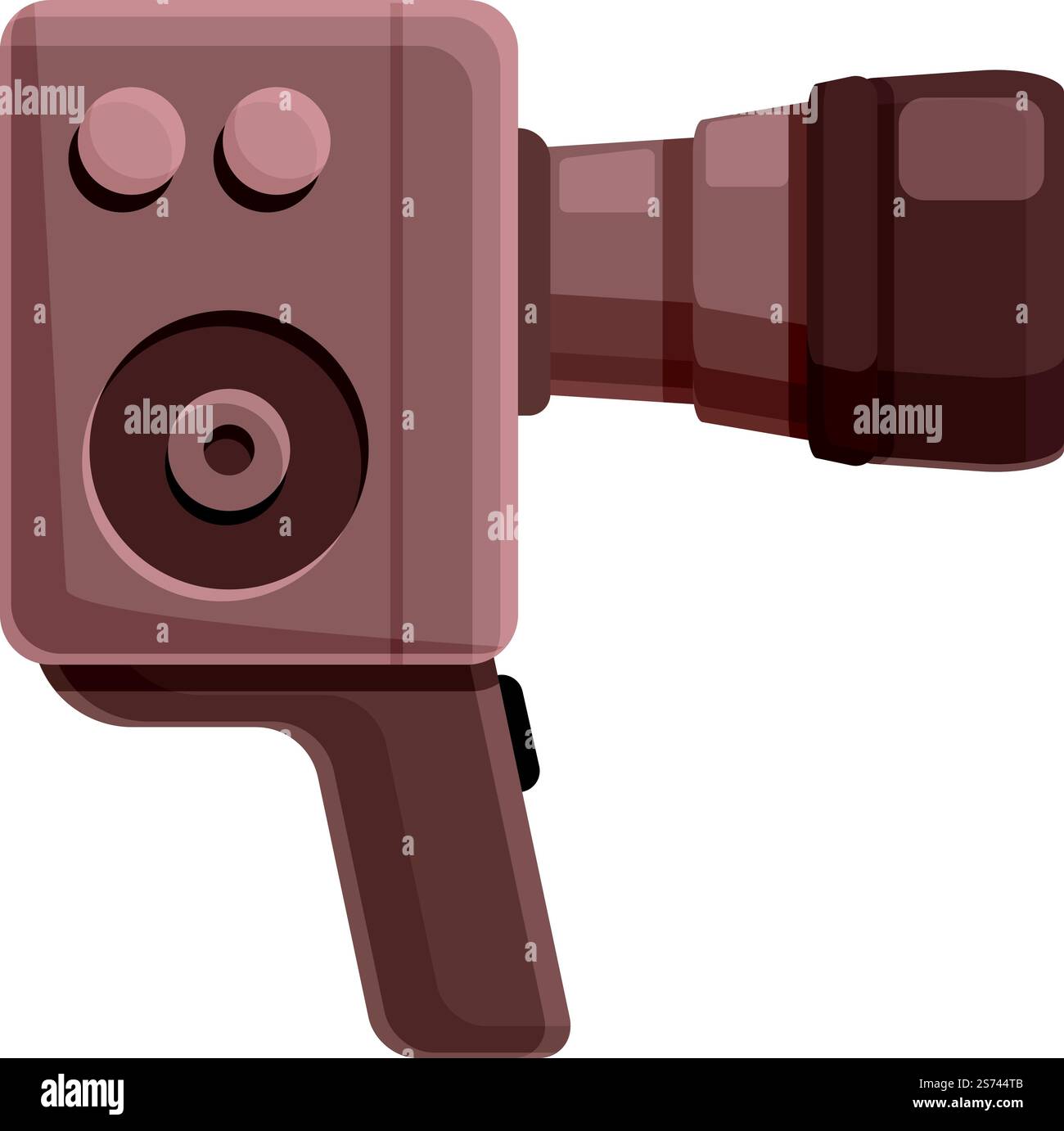 Portable retro camera icon cartoon vector. Old device. Style equipment ...