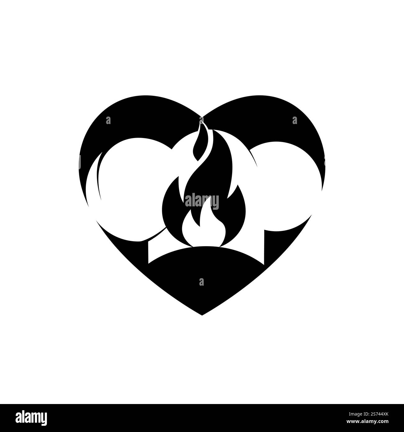 Hot chef hat vector logo design template. Chef hat and fire icon logo ...