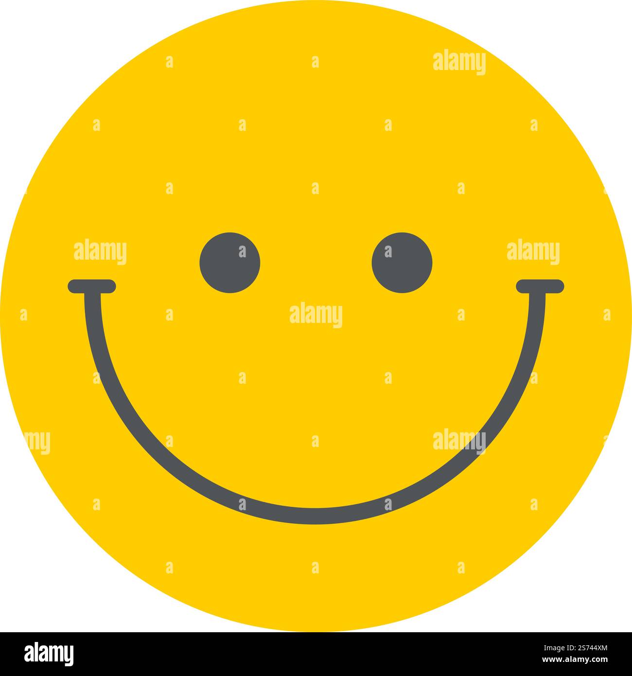 Smiling face sign. Classic symbol of positive friendly emotion isolated ...