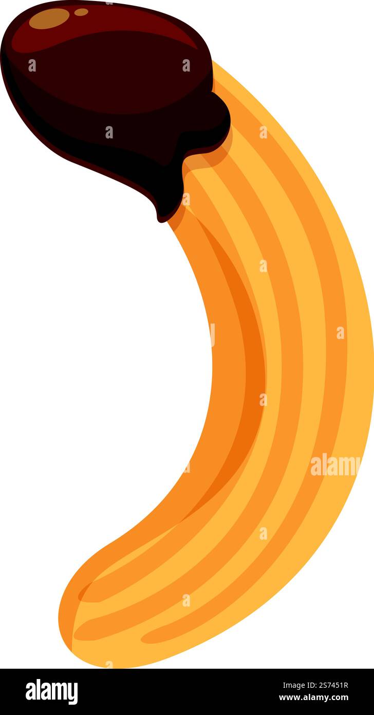 Chocolate churro icon cartoon vector. Spanish food. Menu cake ...