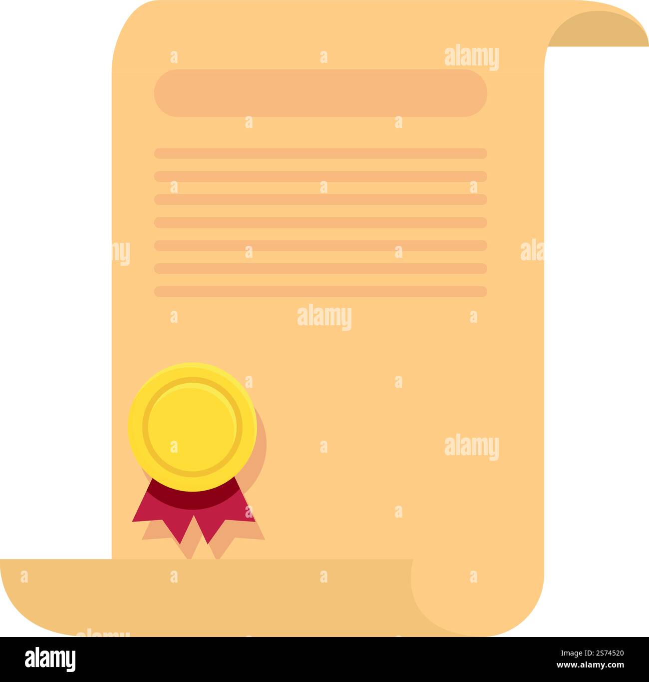 Diploma icon cartoon vector. Award certificate. Gift border. Diploma ...