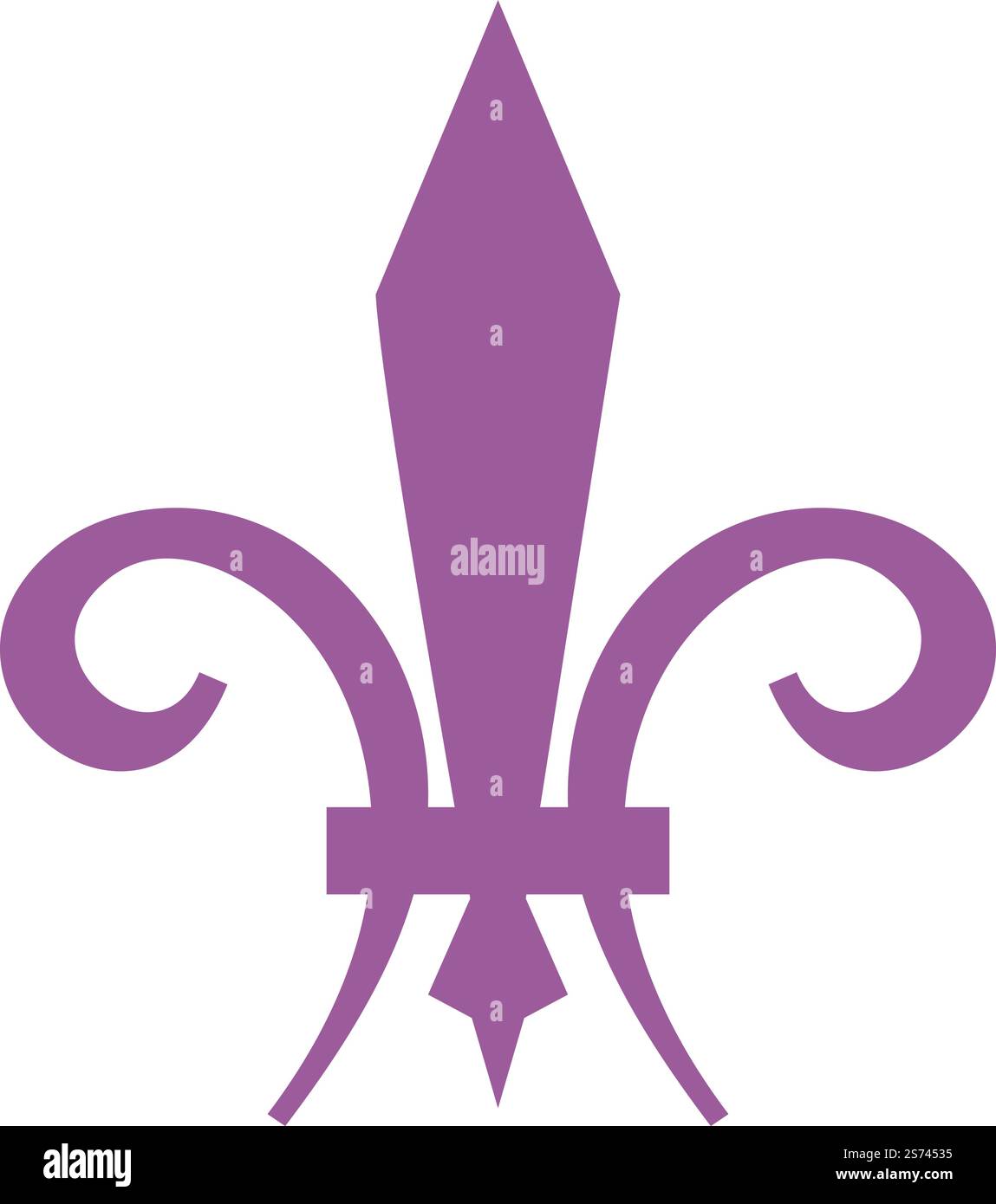 Fleur de lis symbol. Royal heraldic sign isolated on white background ...