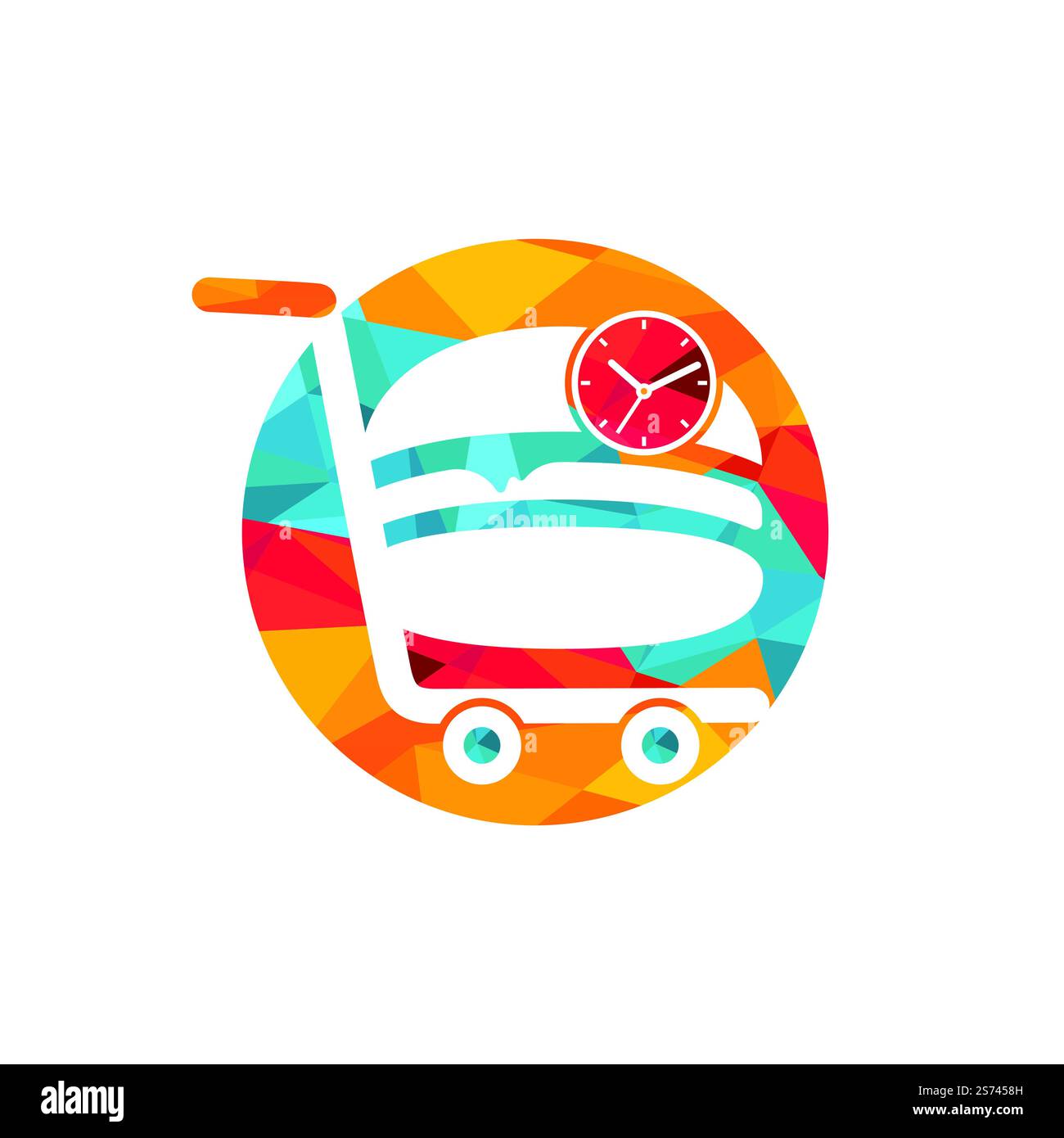 Food delivery vector logo design. On time food delivery logo concept ...