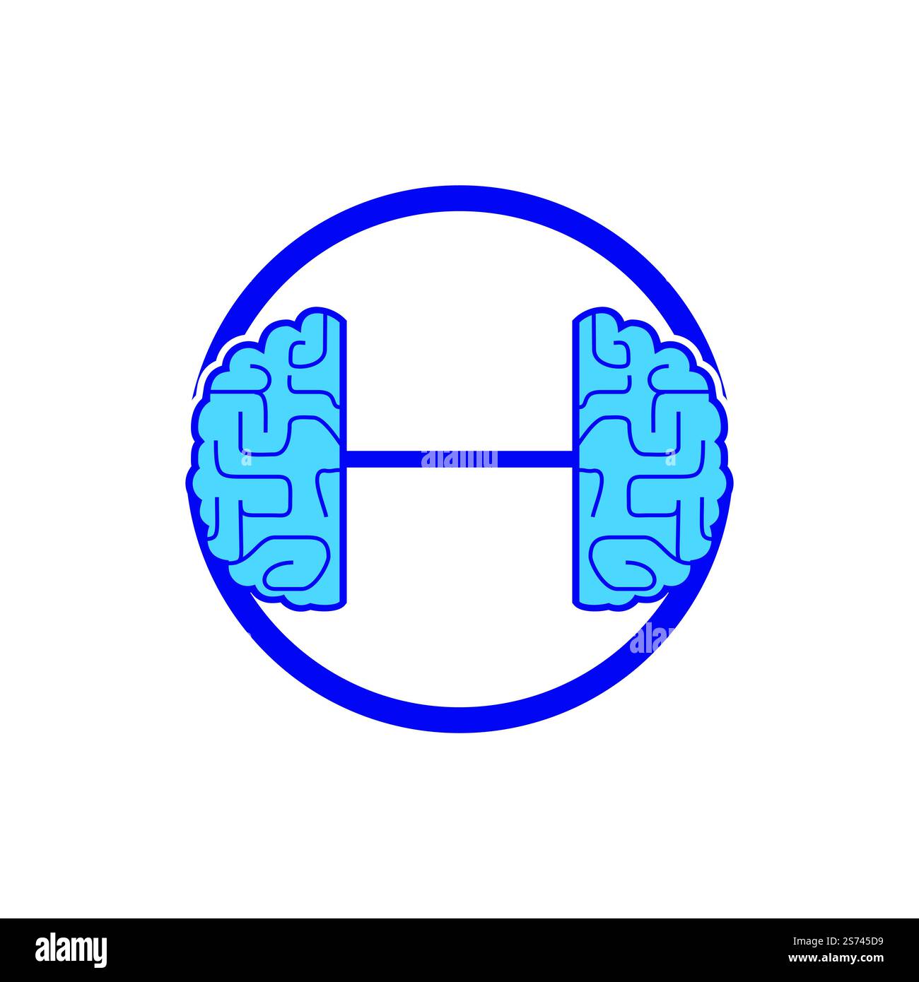 Brain exercise vector logo template. Brain barbell vector logo design ...