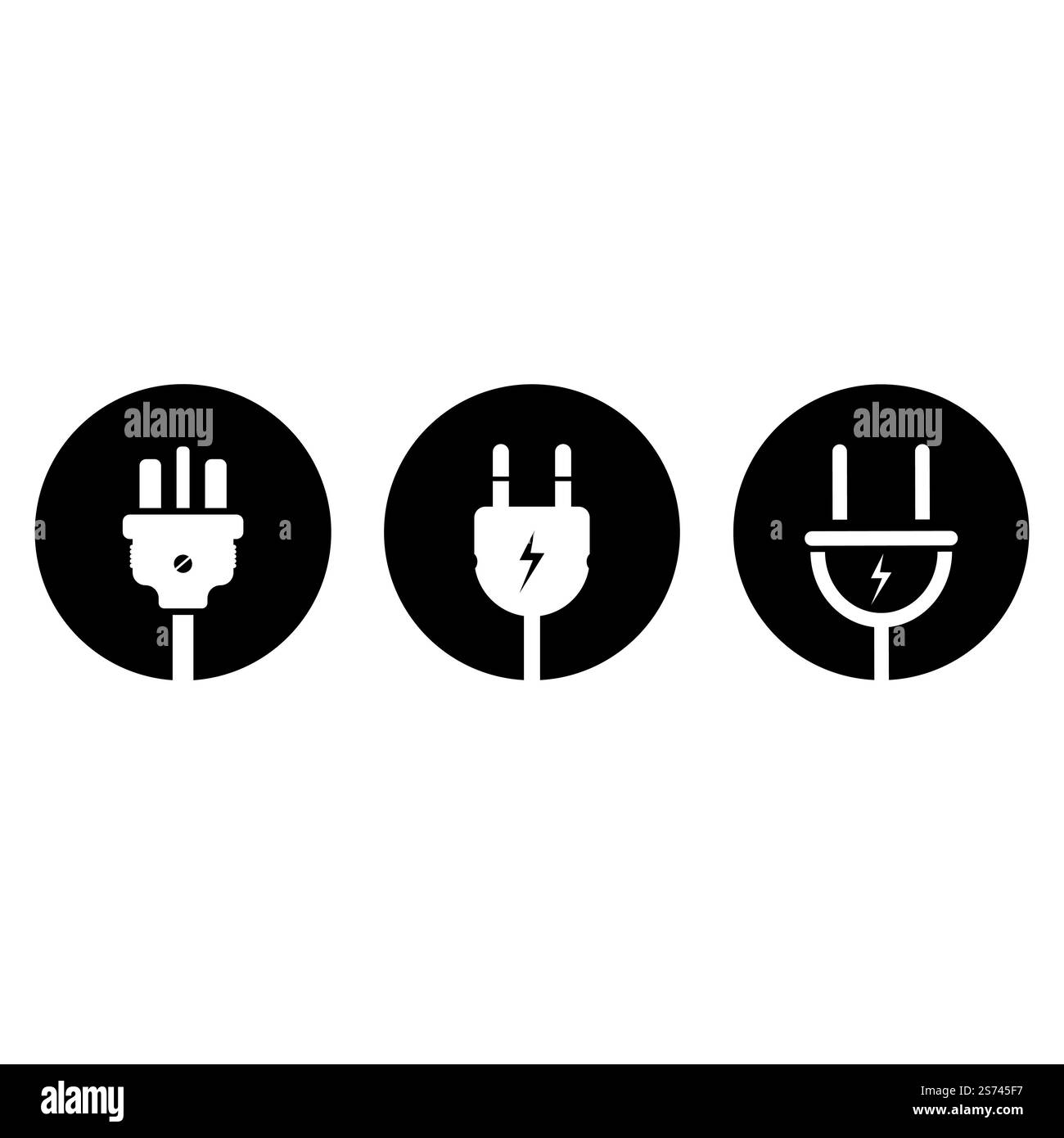 Electrical plugin icon logo vector flat design Stock Vector Image & Art ...