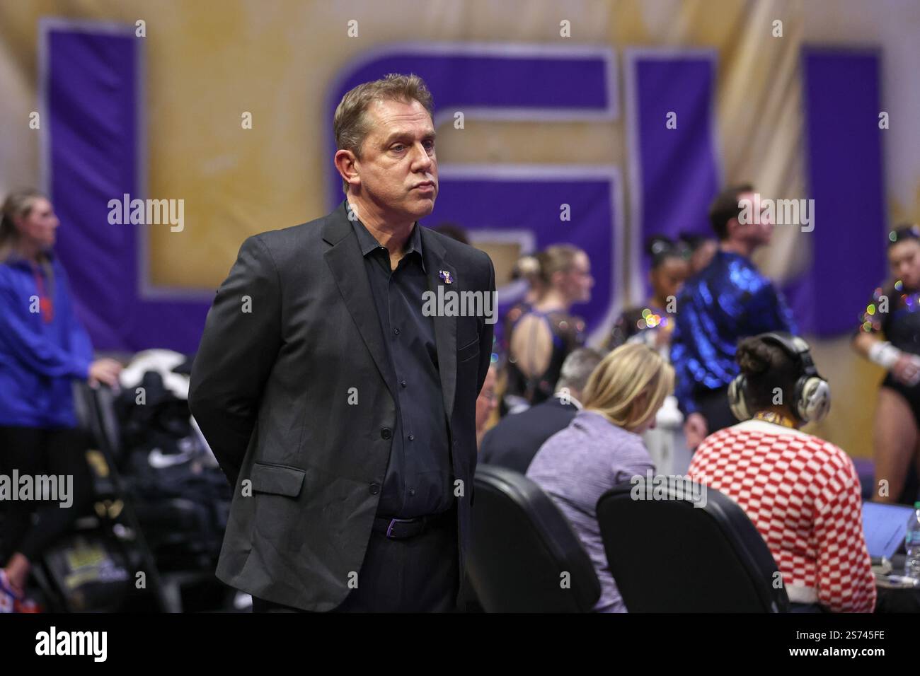 Baton Rouge, USA. 17th Jan, 2025. January 17, 2025: LSU Head Coach Jay ...