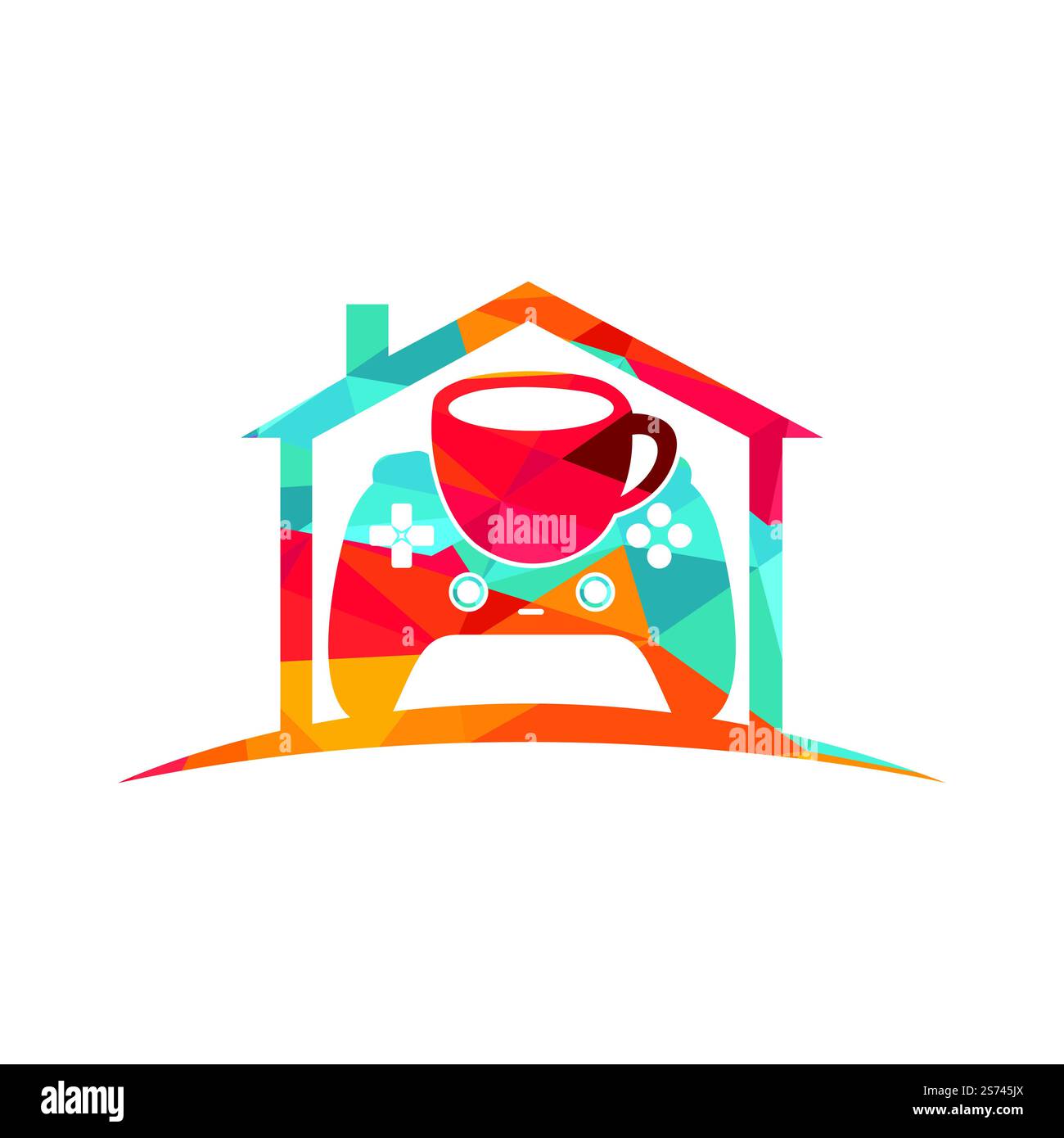 Gamer cafe vector logo design template Stock Vector Image & Art - Alamy